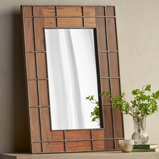 Kinson Wood Wall Mirror by Christopher Knight Home - Bed Bath & Beyond ...