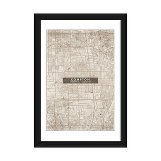 iCanvas "Compton City Map Abstract Style" by WallDecorAddict - Bed Bath ...