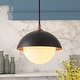 Farmhouse Black 1-Light Classic Bowl Shape Dimmable Pendant - Bed Bath ...