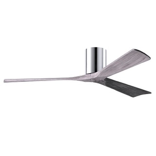 Irene-H 3-blade 60-inch Polished Chrome Flushmount Paddle Fan with Barn ...