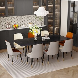 Modern Rectangular Sintered Stone Dining Table - On Sale - Bed Bath ...