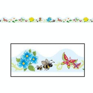 Pack of 144 Vibrant Butterflies and Flowers Bulletin Board Border Trim ...