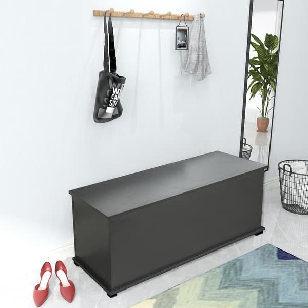 Lift Top Wood Box for Toys Entryway Bench Organizer Home Furniture ...