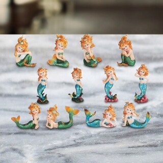 ICE ARMOR 12-PC Set Mini Mermaid with Different Poses 2"H Figurine ...
