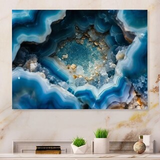 Designart "Geode Gems I" Stone Geode Metal Wall Art - Bed Bath & Beyond ...