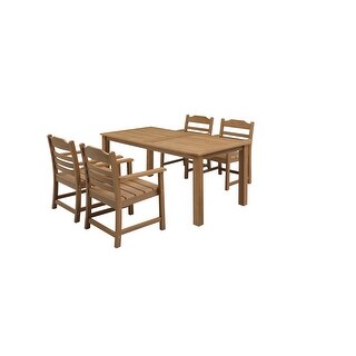 Dining Set, Rectangular All Weather Dining Table 5 Pieces(4 Dinning ...