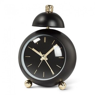 Black With Bell Ball Alarm Clock - Bed Bath & Beyond - 42473055
