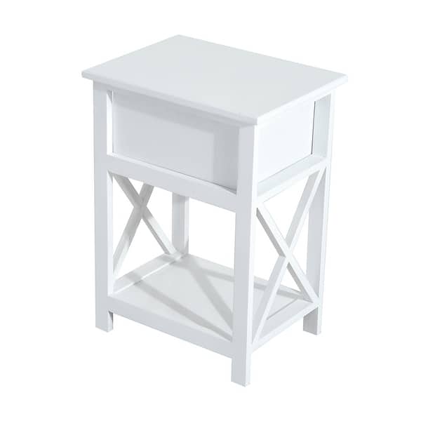 HomCom Wood X-side End Table - 15.5"L X 12"W X 22"H - Bed Bath & Beyond ...