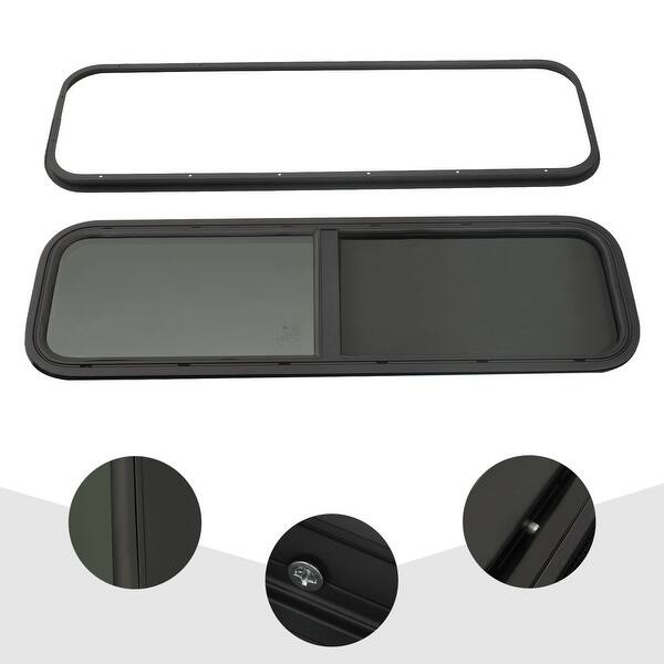42" W X 12" H Horizontal Sliding RV Window with Screen - Bed Bath ...