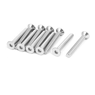 M6x45mm 304 Stainless Steel Flat Head Hex Socket Screws Fastener ...