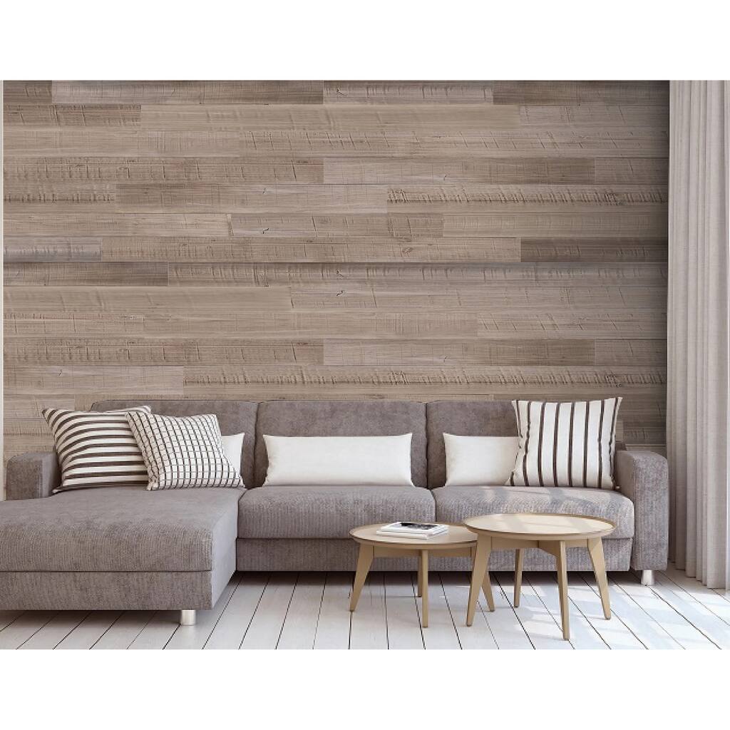 HighlanderHome Peel & Stick Solid Wood Wall Panel,5" x 48"/pc - 4Box ...