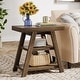Small 3-Tier End Table with Storage, Vintage Wooden Side Table for ...