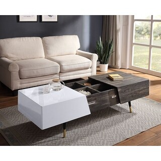 Orion Coffee Table, White High Gloss - Bed Bath & Beyond - 40373073