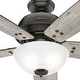 Hunter 60" Reveille Noble Bronze Ceiling Fan with LED Light, Pull Chain ...