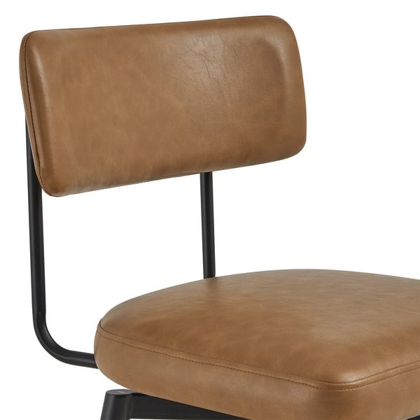 Elise Counter Height Swivel Bar Stool Chairs Set of 2 with Metal Frame ...