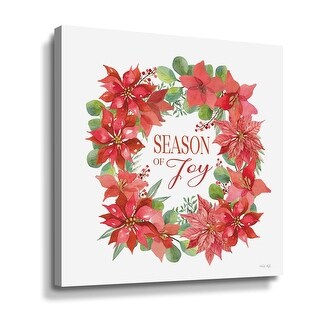 Seasons Of Joy Wreath Gallery Wrapped Canvas - Bed Bath & Beyond - 35802383
