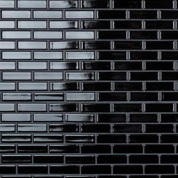 black brick tile texture