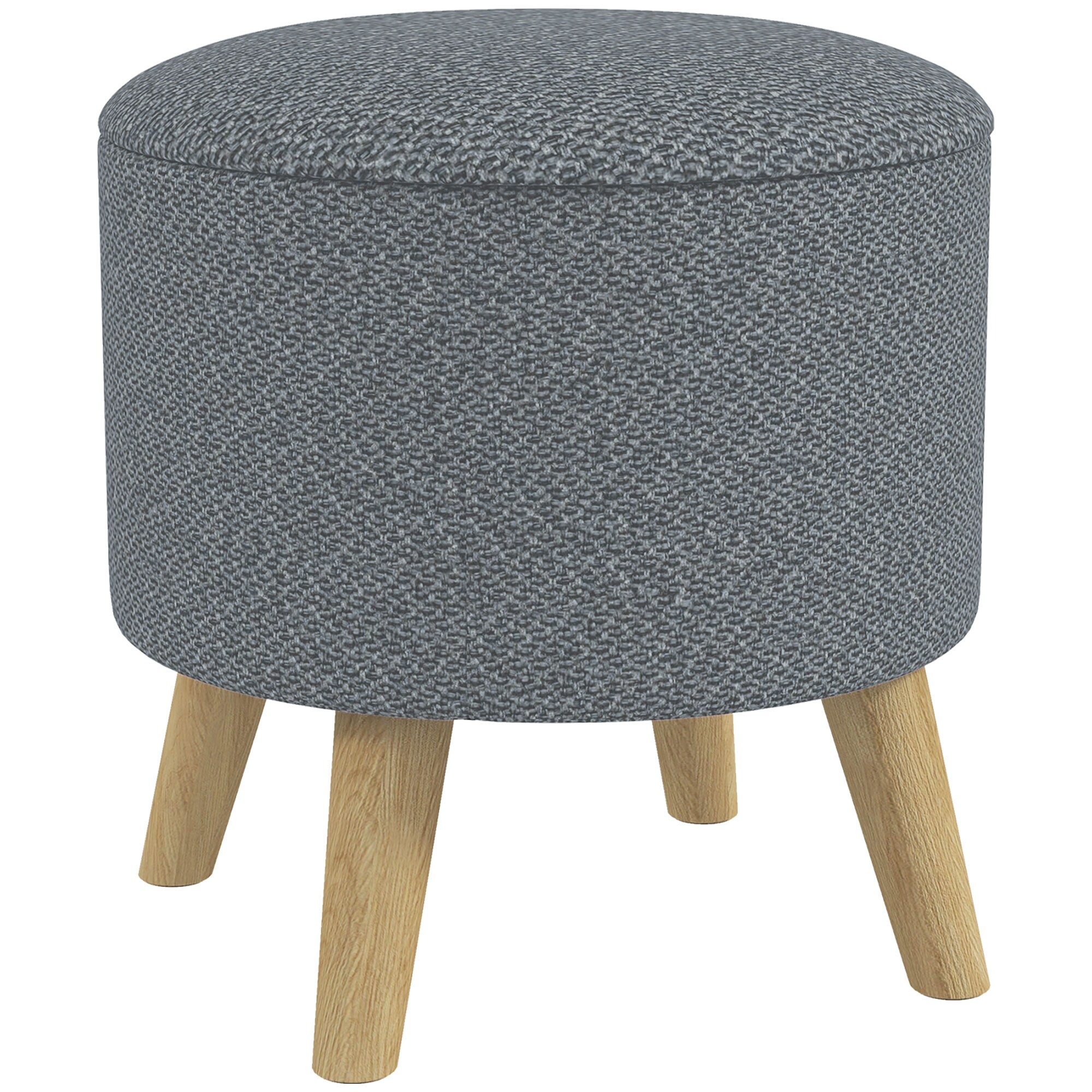 Storage Ottoman Round Stool Chair with Cushioned Top Bed Bath Beyond 40538196