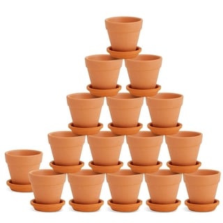 16Pcs 2-Inch Terra Cotta Pots with Saucers and Drain Holes - Bed Bath ...