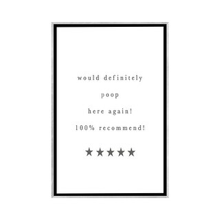 iCanvas "5 Star Poop" by Leah Straatsma Framed - Bed Bath & Beyond ...