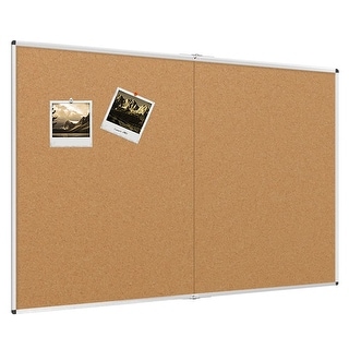Cork Bulletin Board/Foldable Noticeboard, 48 X 36 Inches, Silver ...