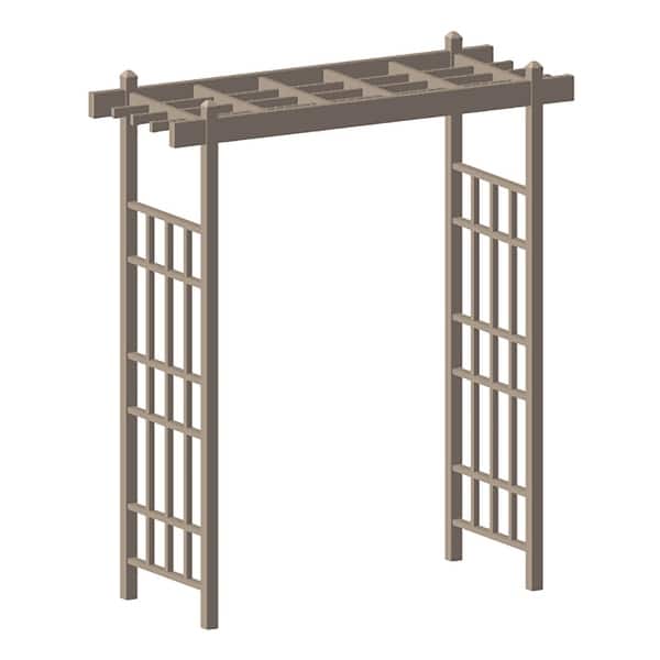 DuraTrel Bakersfield 72"x 85" Vinyl Arbor - White - Bed Bath & Beyond ...
