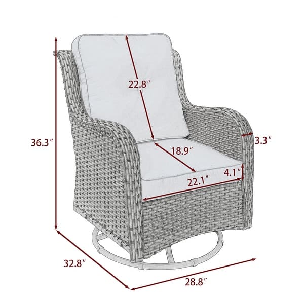 Outdoor Rattan Swivel Gliders Rocking Chair - Bed Bath & Beyond - 40125782