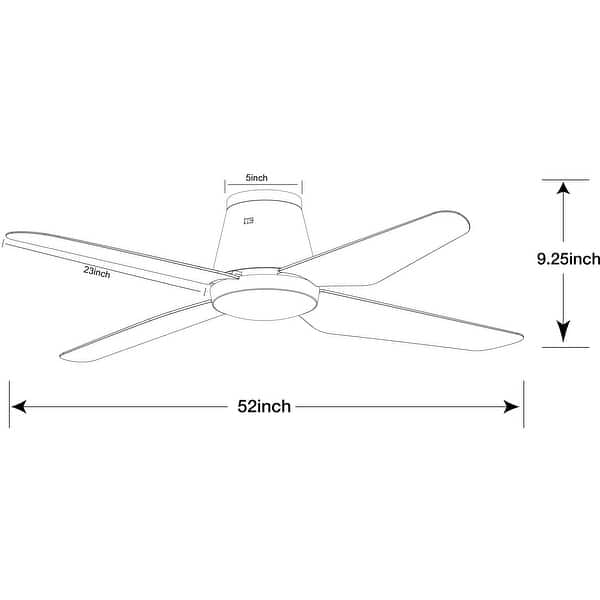 Lucci Air Aria Hugger 52" CTC Light with Remote Ceiling Fan - Bed Bath ...