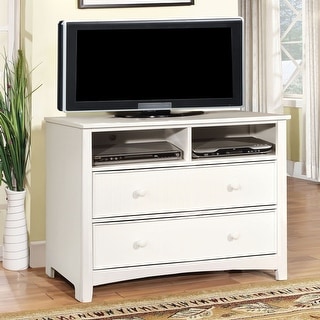 Deer Transitional White 2-Drawer Media Chest by Furniture of America ...