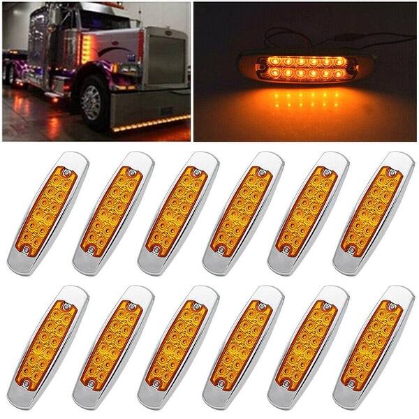 12pcs LED Side Marker Indicators Light Truck Trailer Light - Bed Bath ...
