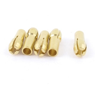 5 Pcs Gold Tone 2.2mm Clamping Dia 5mm Shank Dia Brass Collet Rotary ...