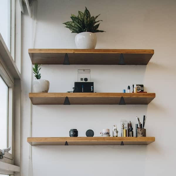 triangle floating shelf brackets