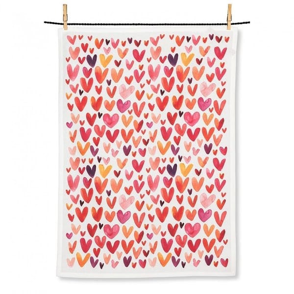 Colourful Hearts Tea Towel - Bed Bath & Beyond - 43842188