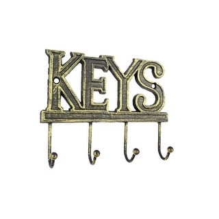 Cast Iron Key Hooks 8 Inch Wall Mounted Rustic Key Holder - 8" - Bed ...