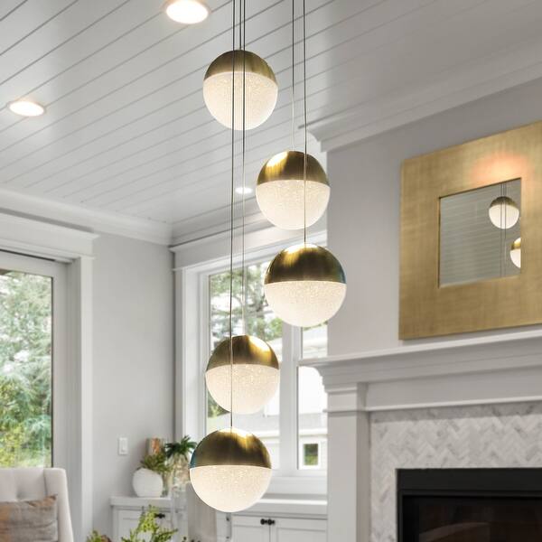 VONN Lighting Ravello 5-Light VAC3285BRS ETL Certified Integrated LED ...