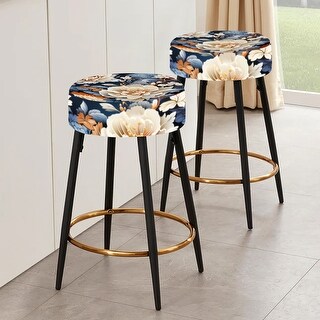 Designart - Ming Dynasty Influences - Upholstered Chinese Bar Stools ...