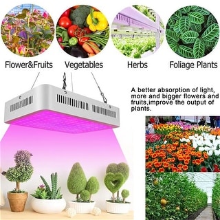 1200W Dual Chips 380-730nm Full Light Spectrum LED Plant Growth Lamp ...