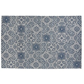 Park Designs Delft Tile Mosaic Blue Rug 4 ft X 6 ft - 4'x6' - Bed Bath ...