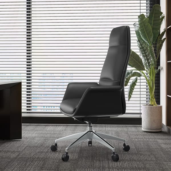 Summit High-Back Leather Office Chair with Swivel and Tilt - On Sale ...