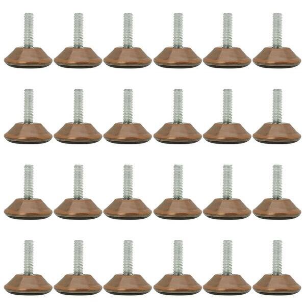 M8 x 27 x 38mm Screw on Furniture Glide Leveling Feet Adjustable ...