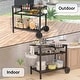 3-Shelf Outdoor Grill Cart Movable Barbeque Cart Outdoor Pizza Oven ...