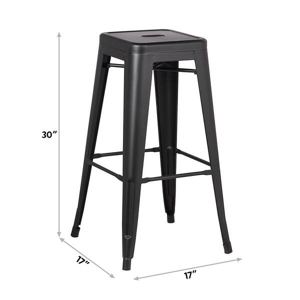 Maypex 30 Inch Metal Bar Stools(set of 4) - Bed Bath & Beyond - 31768193