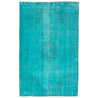 ECARPETGALLERY Hand-knotted Color Transition Aqua Wool Rug - 6'8 x 10 ...
