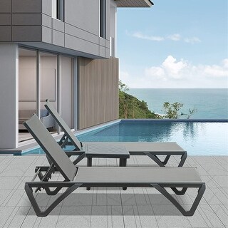 Outdoor Aluminum Polypropylene Sunbathing Chair - Bed Bath & Beyond ...
