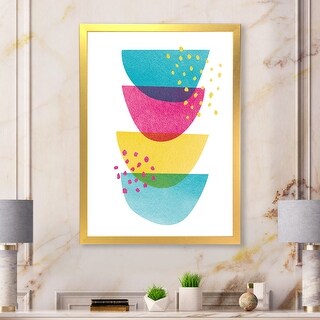 Designart "Minimal Spots Balance III" Mid-Century Modern Framed Art ...