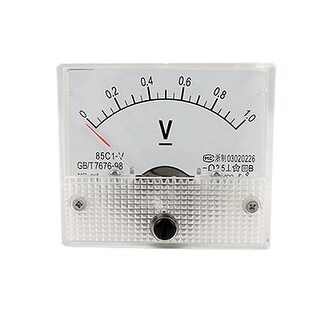 85C1 Rectangle Analog Volt Panel Meter Gauge DC 0-1V 0.05V Scale - DC 0 ...