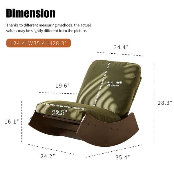Versatile Glider Rocking Chair with Solid Wood Frame and High-Quality ...