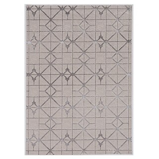 HomeRoots 5'x8' Ivory Silver Geo Area Rug - 5' Octagon - Bed Bath ...