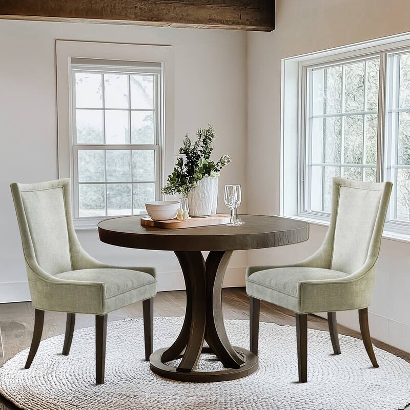 Madison Park Signature Ultra Upholstered Dining Side Chairs With Wood ...