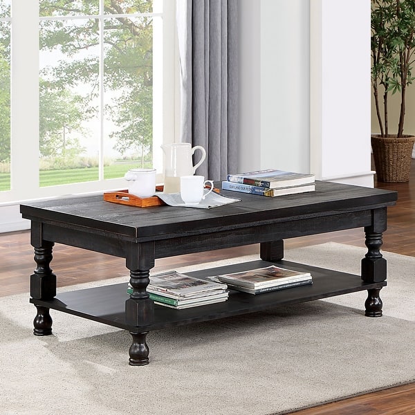 Furniture of America Harrington Farmhouse 48-inch 1-Shelf Coffee Table ...